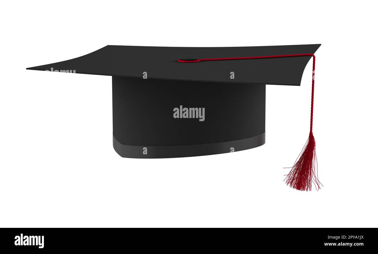 Graduation hat. achieved graduation and success in studies. 3d ...