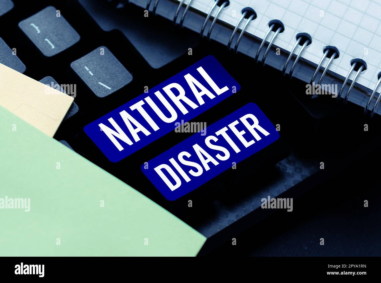 Text showing inspiration Natural Disaster. Conceptual photo occurring ...