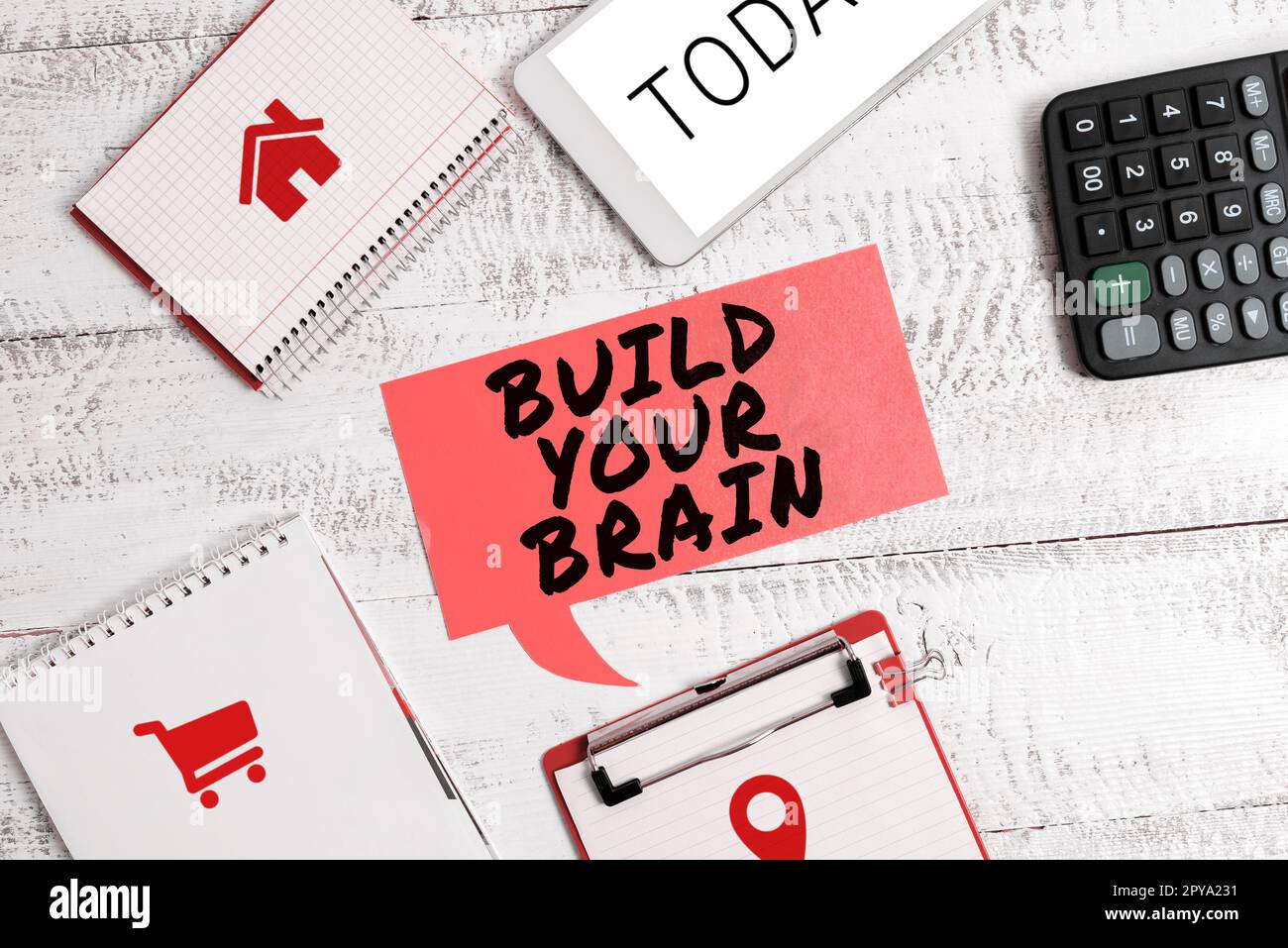 Sign displaying Build Your Brain. Word for mental activities to ...