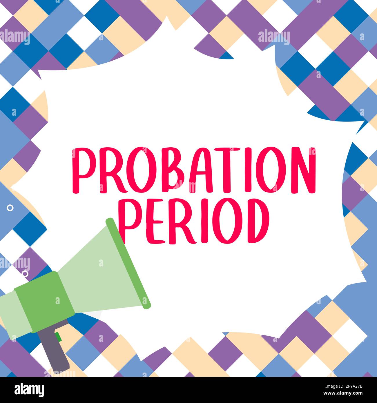 Handwriting text Probation Period. Business showcase focused and ...