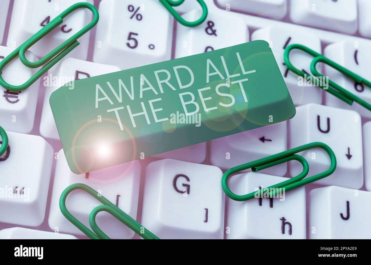 Sign displaying Award All The Best. Word Written on Prize and other ...