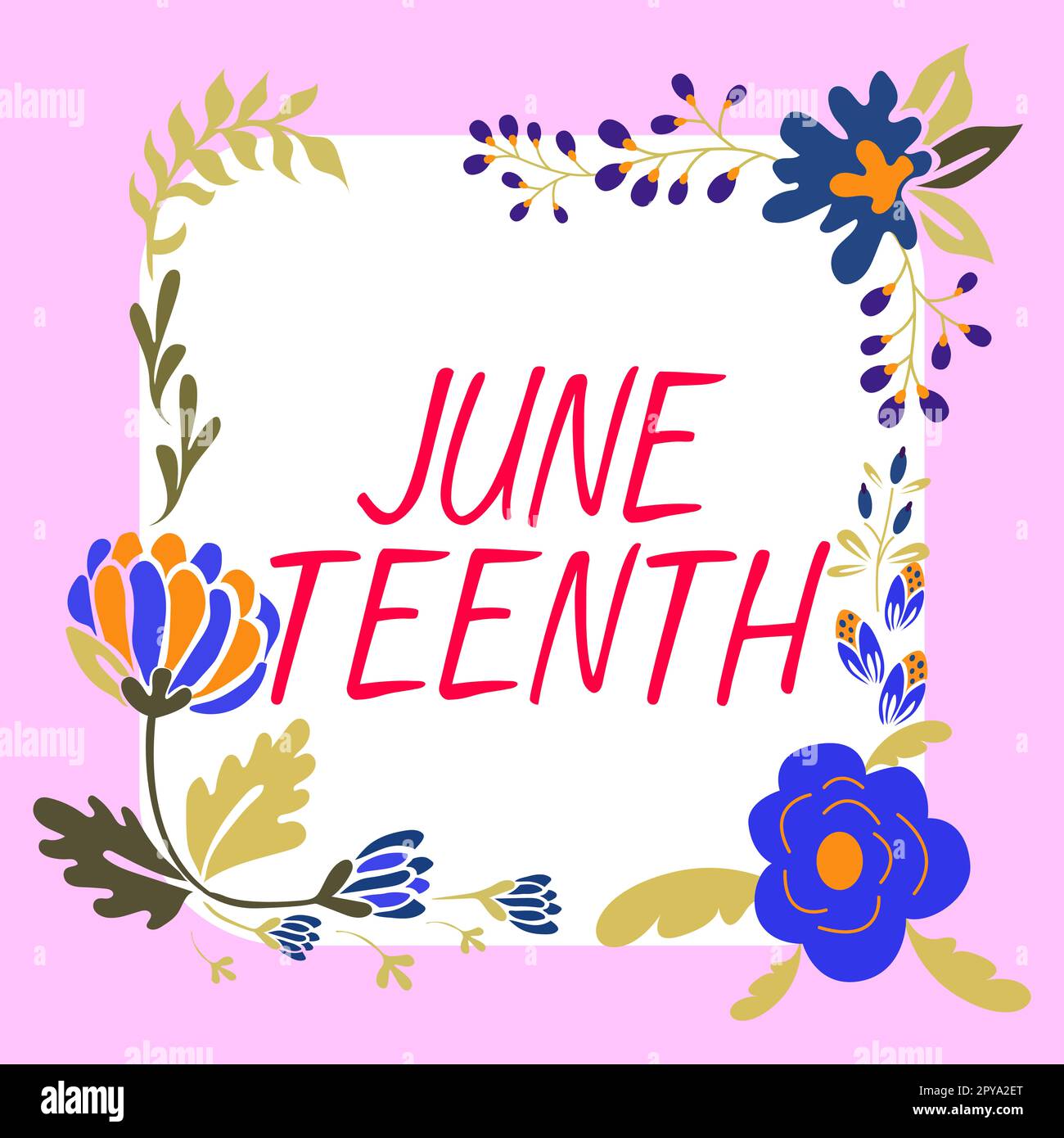 Sign displaying June Teenth. Concept meaning legal holiday in the ...