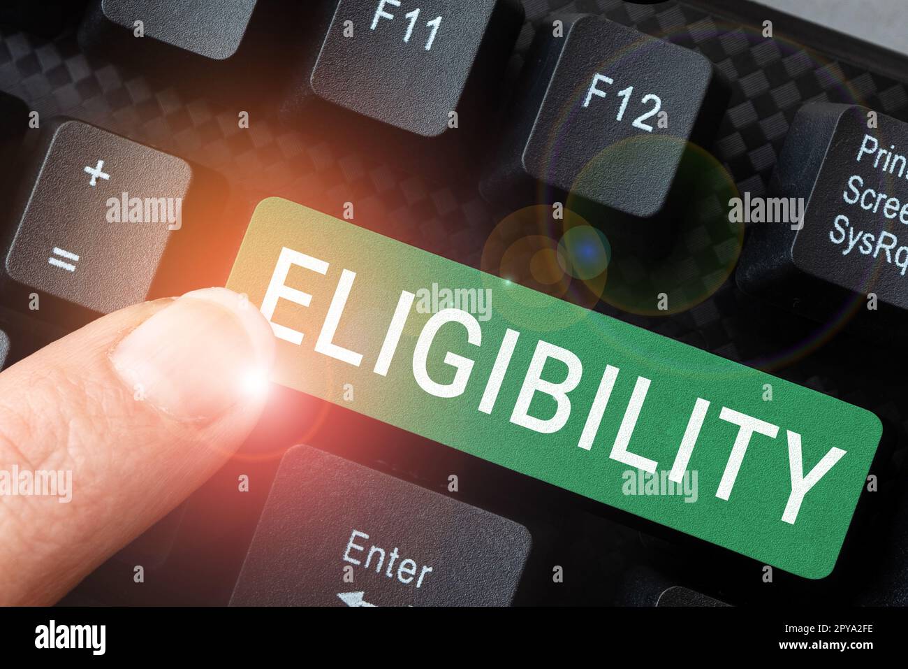 Conceptual caption Eligibility. Business idea State of having the right ...