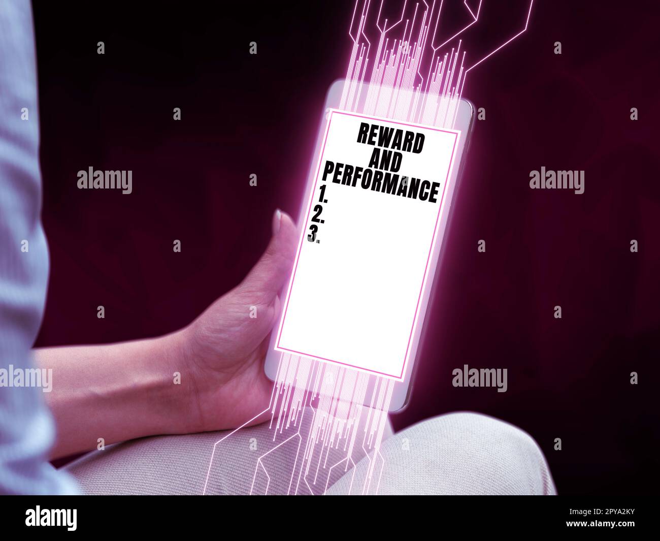 Text caption presenting Reward And Performance. Internet Concept Given ...