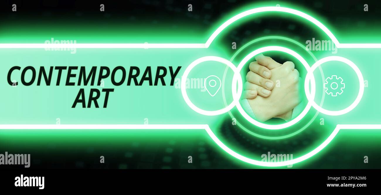 Handwriting text Contemporary Art. Business concept made today by ...