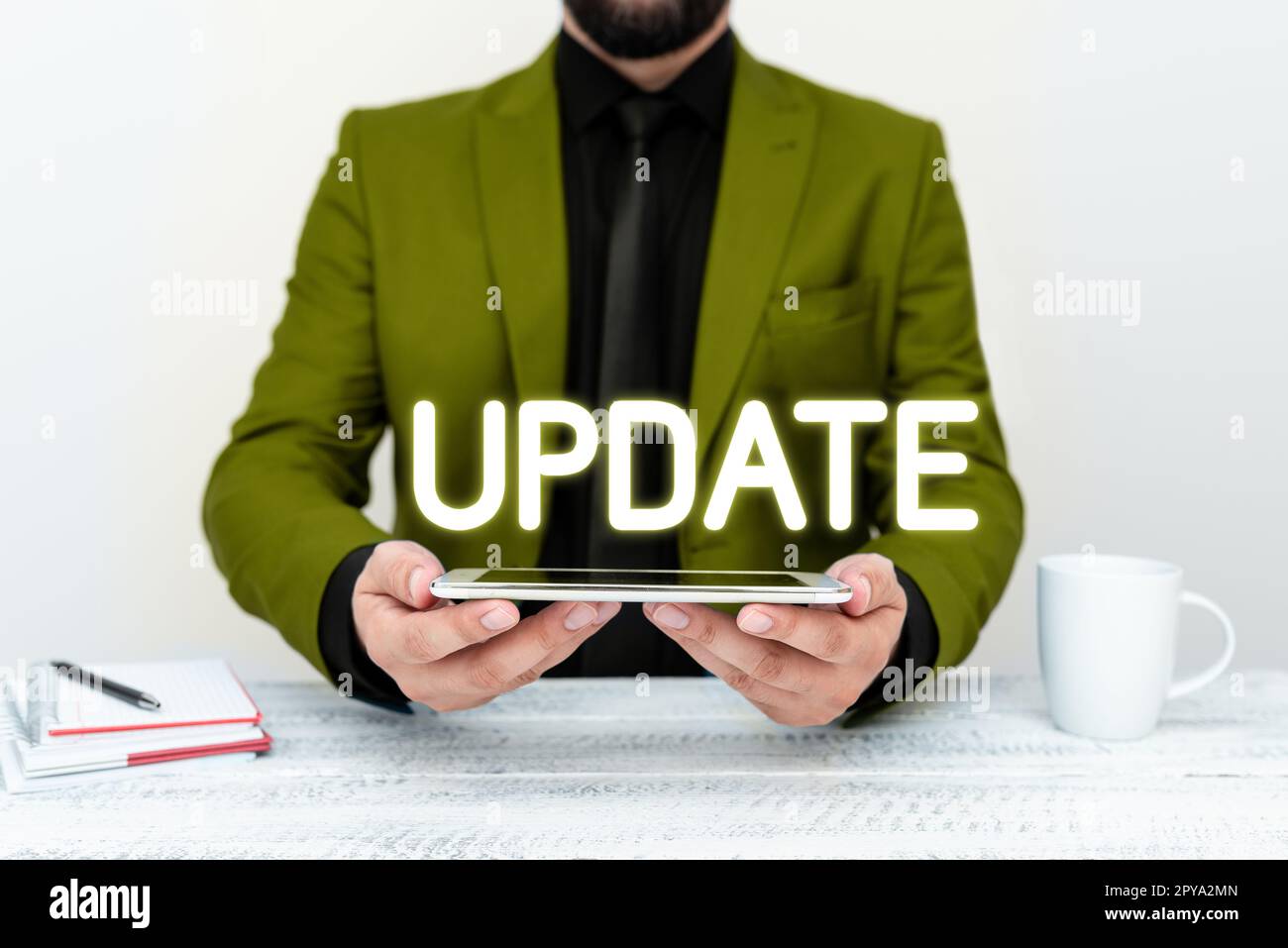 Conceptual display Update. Conceptual photo Up to date Make something ...