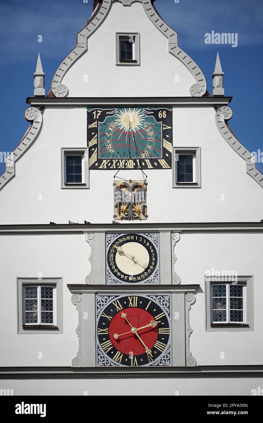 Old Clock Tower in Rothenburg Stock Photo - Alamy