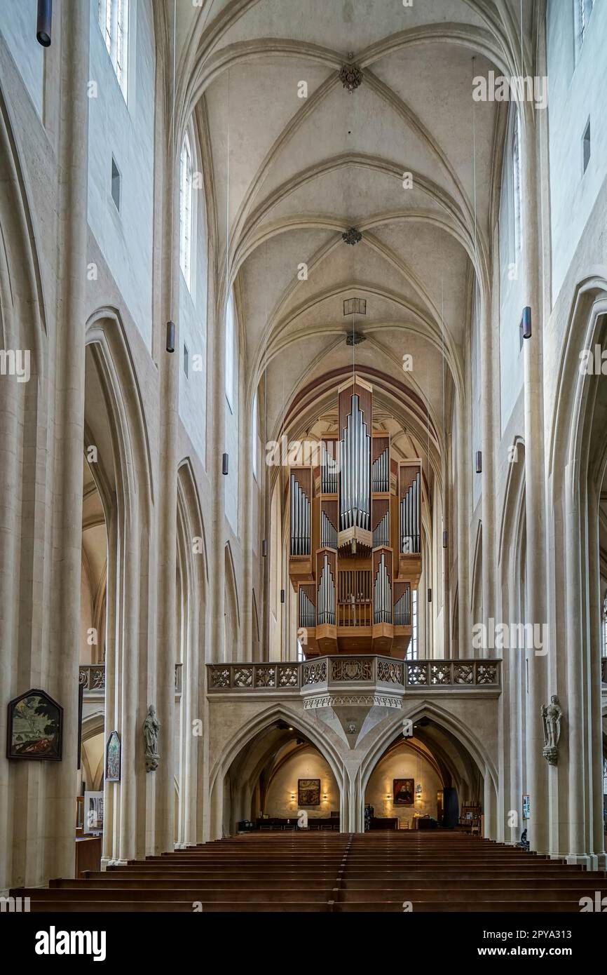 Interior view of St James Church in Rothenburg Stock Photo - Alamy