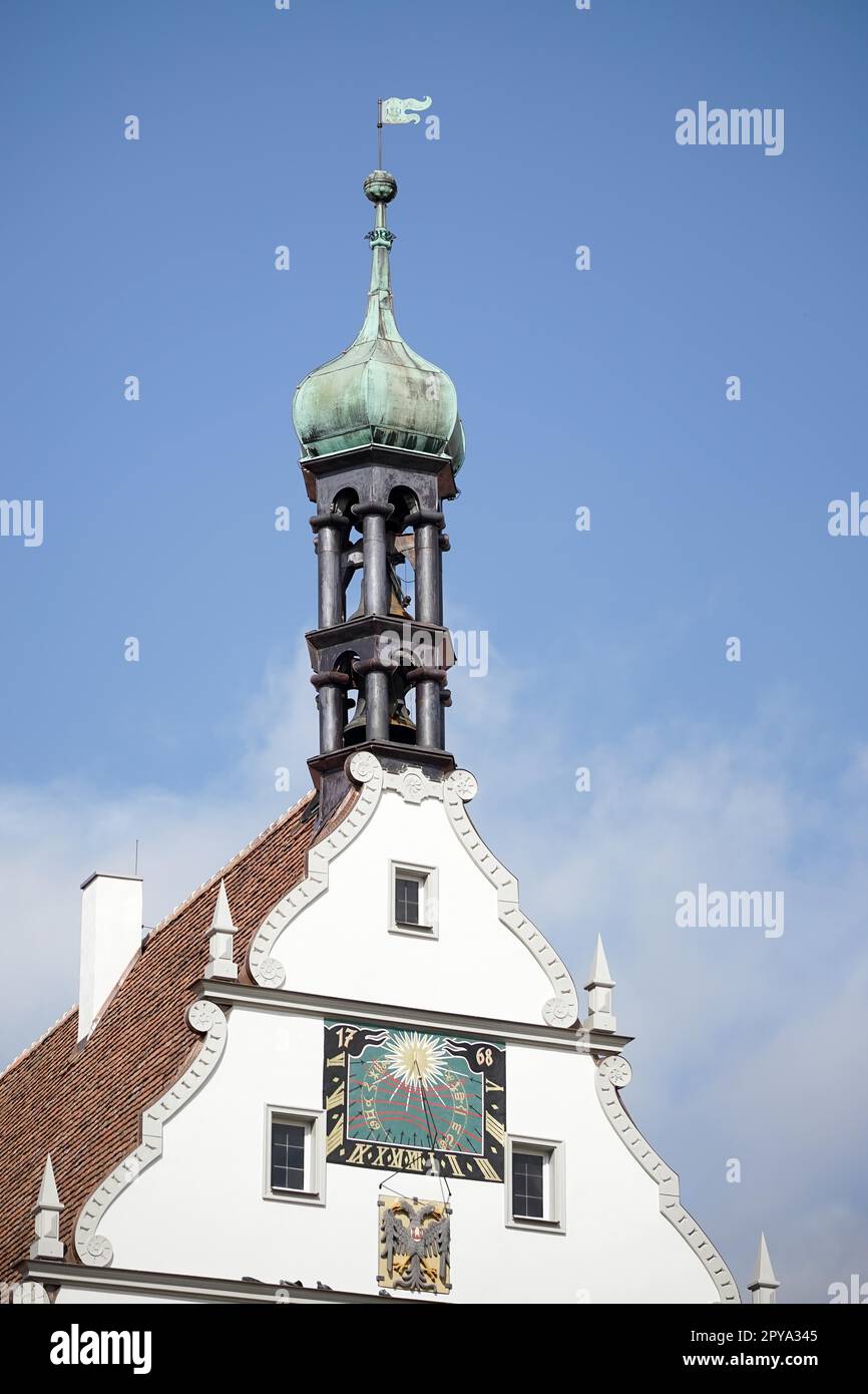 Old clock tower in Rothenburg Stock Photo - Alamy