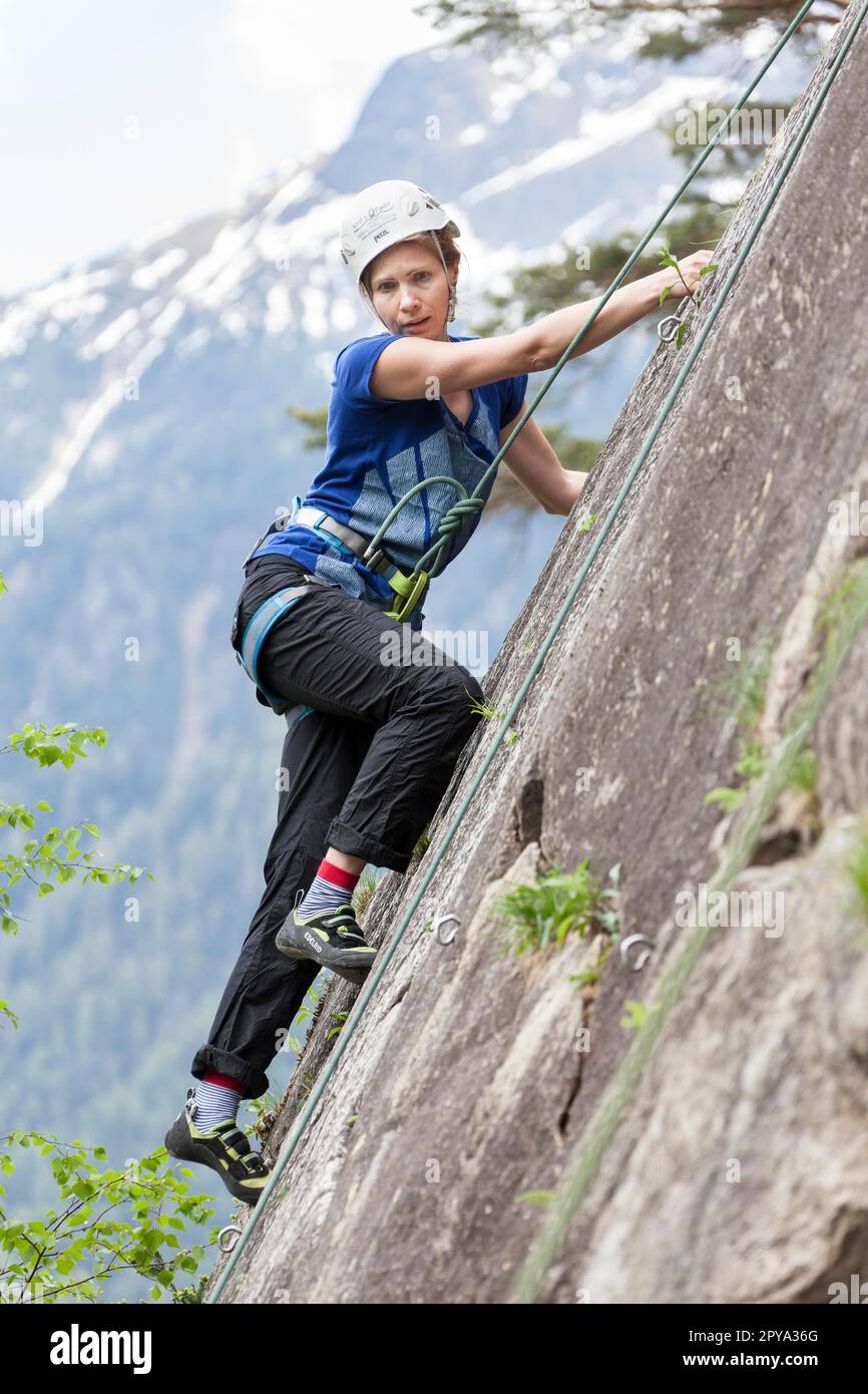 Elena Ryseva, Climbing, Oetztal, Austria Stock Photo - Alamy