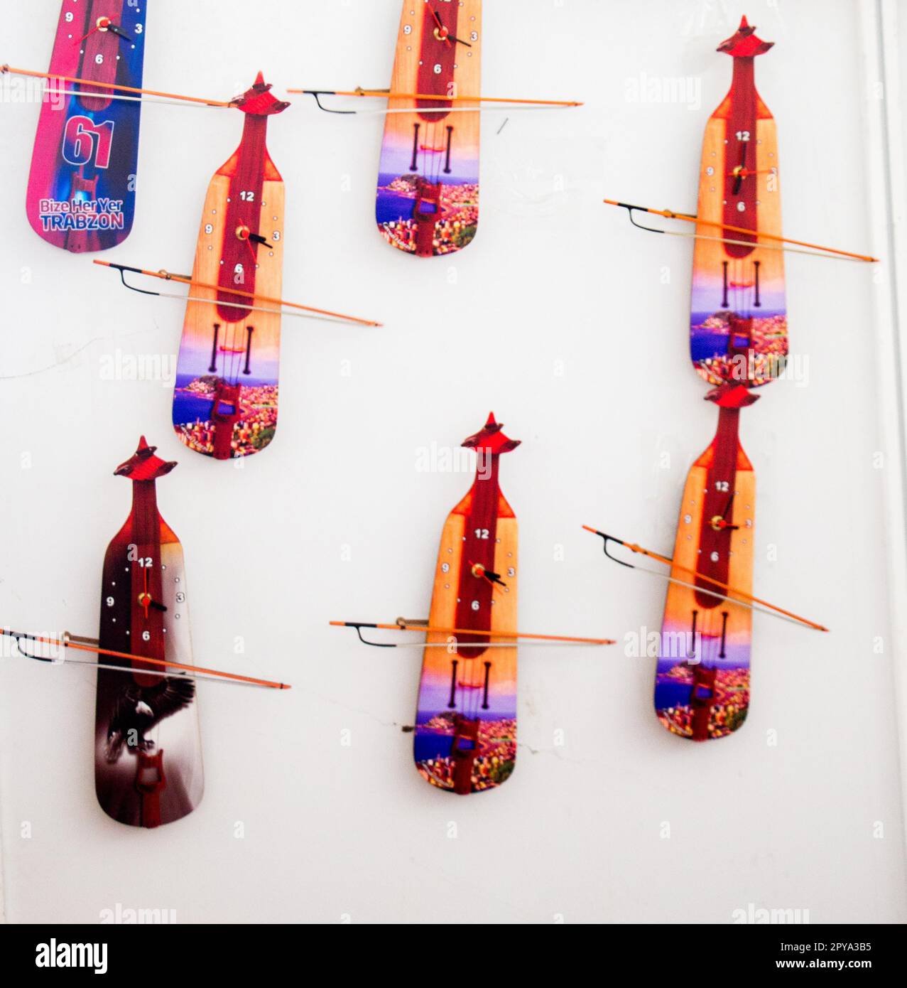 Set of models of musical instruments made of wood Stock Photo - Alamy