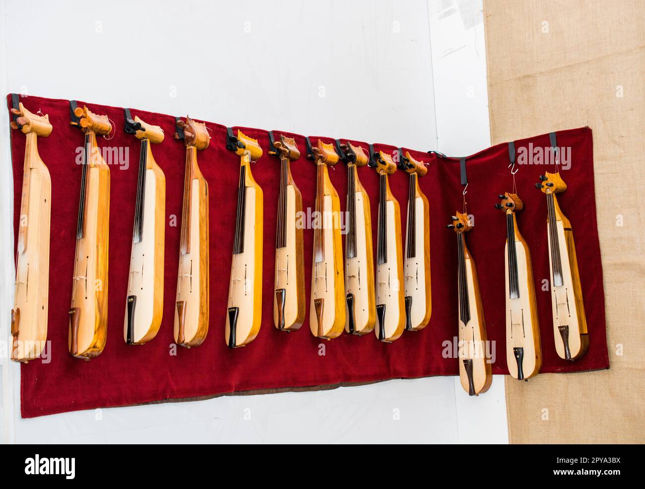 Set of models of musical instruments kemancha made of wood Stock Photo ...