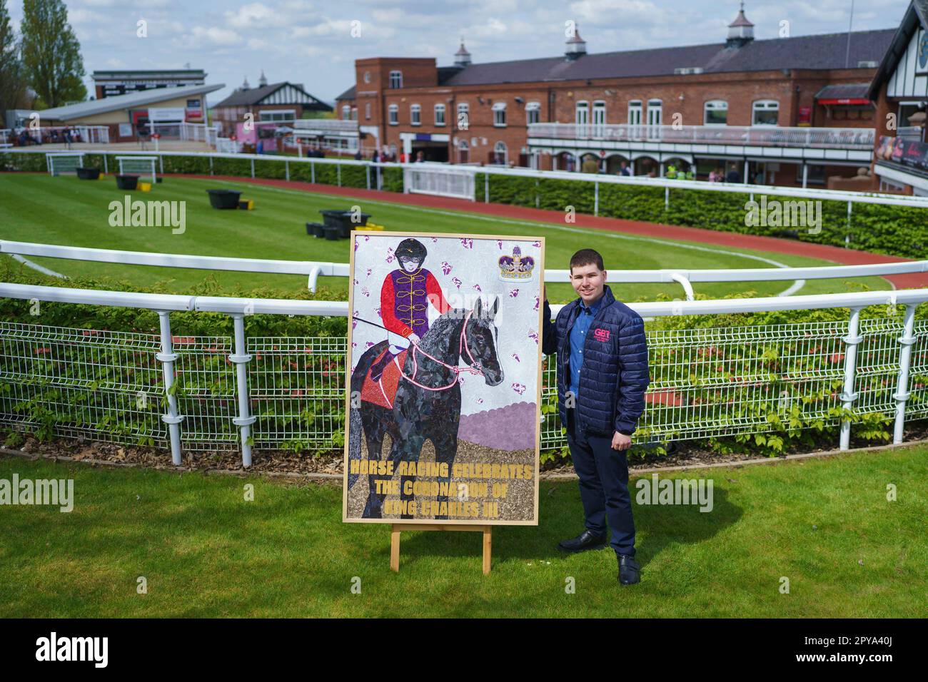 EDITORIAL USE ONLY Artist James Owen Thomas unveils a piece of artwork ...