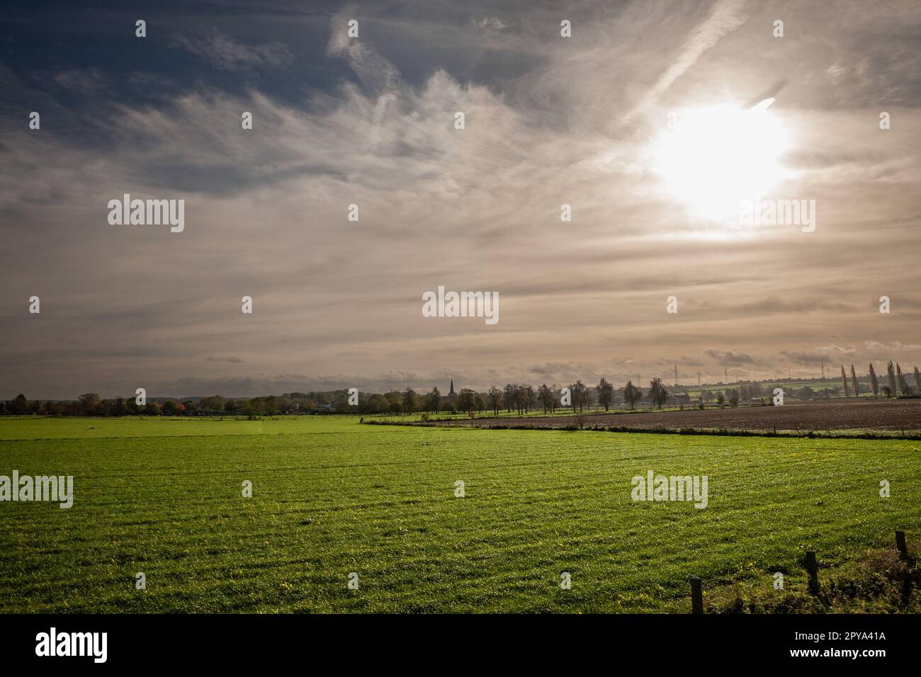 Picture of a limburg landscape in the countryside, with a typical ...