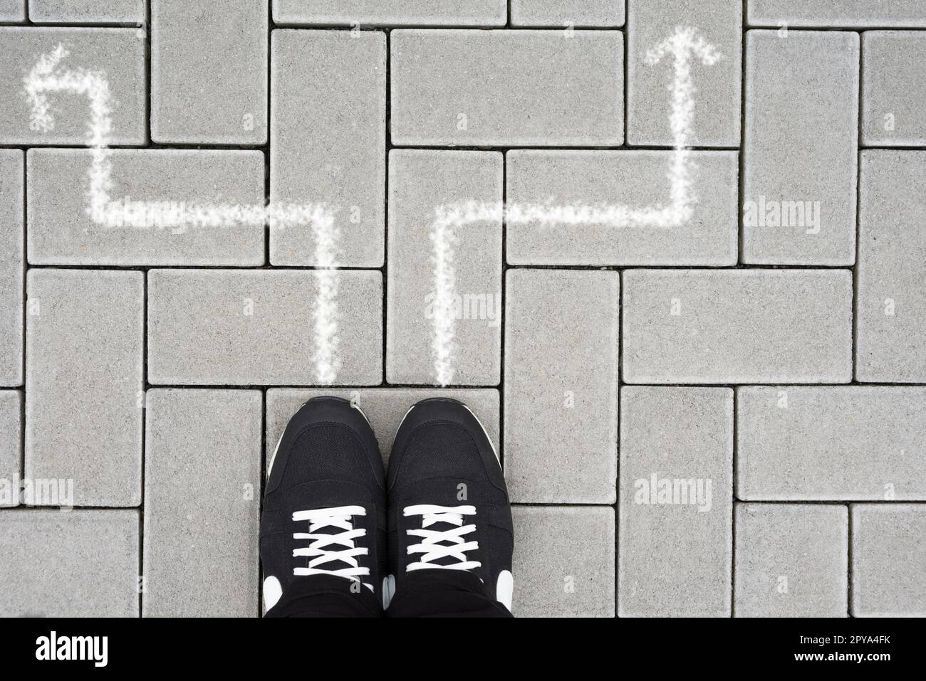 Which way to go? Undecisive concept. Life complexity. Maze of the life ...