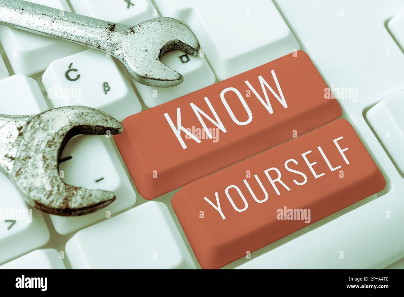 Conceptual display Know Yourself. Business overview Find You ...