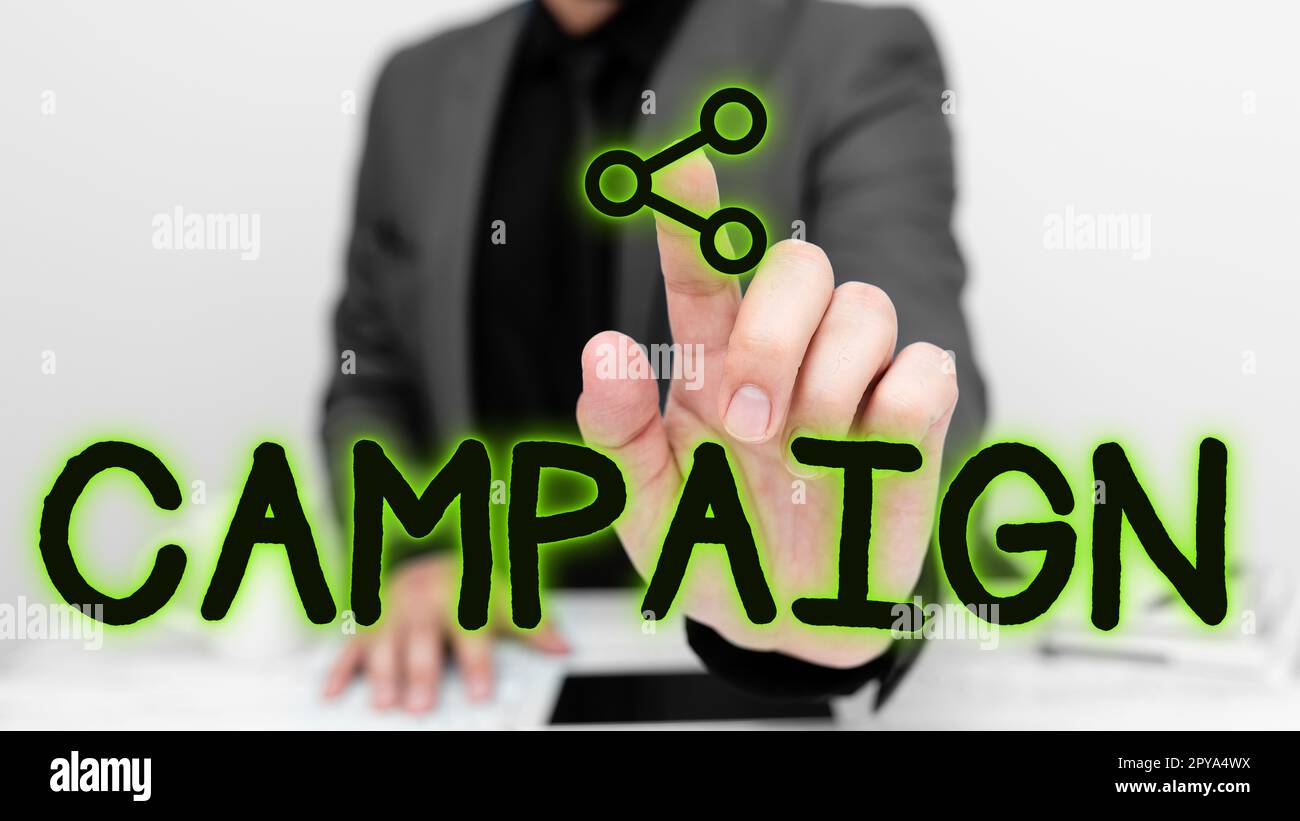 Writing displaying text Campaign. Internet Concept organized course of ...