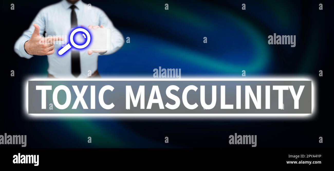 Handwriting text Toxic Masculinity. Word Written on describes narrow ...
