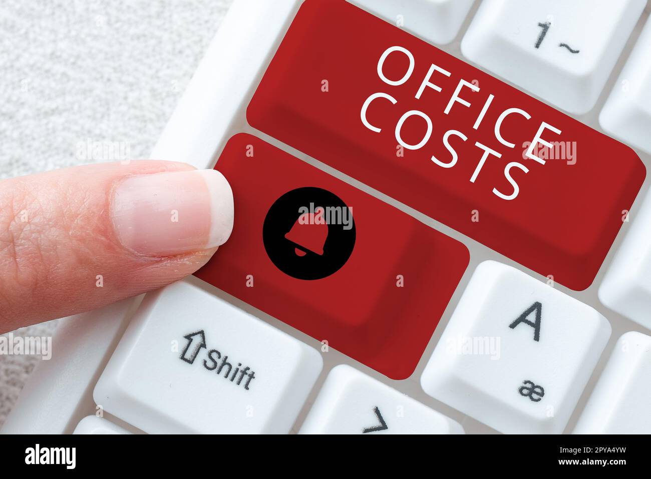 Hand writing sign Office Costs. Business showcase amount of money paid ...