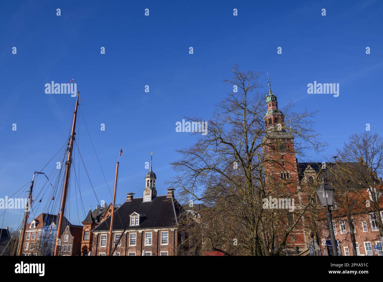 the city of Leer at the ems river in germany Stock Photo - Alamy