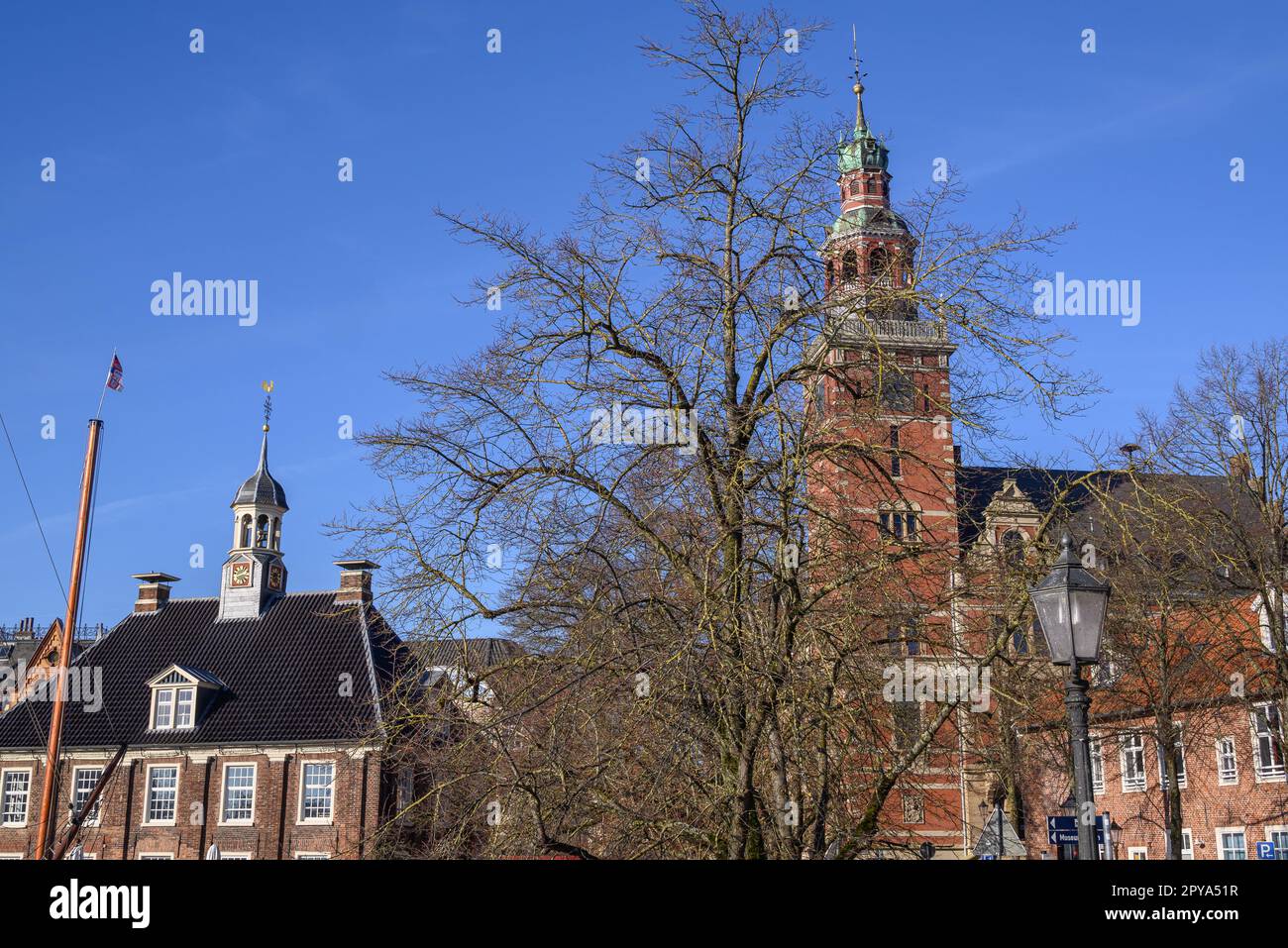 the city of Leer at the ems river in germany Stock Photo - Alamy