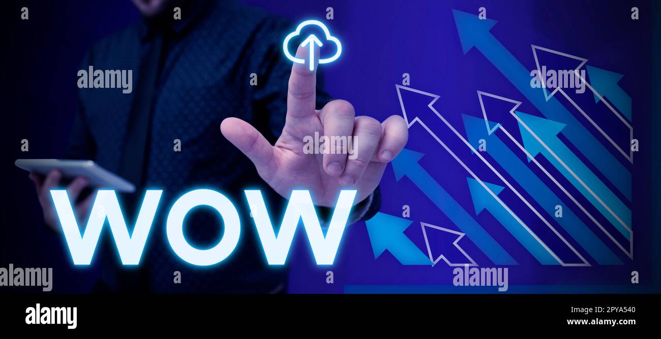 Handwriting text Wow. Conceptual photo Expressing astonishment and awe ...