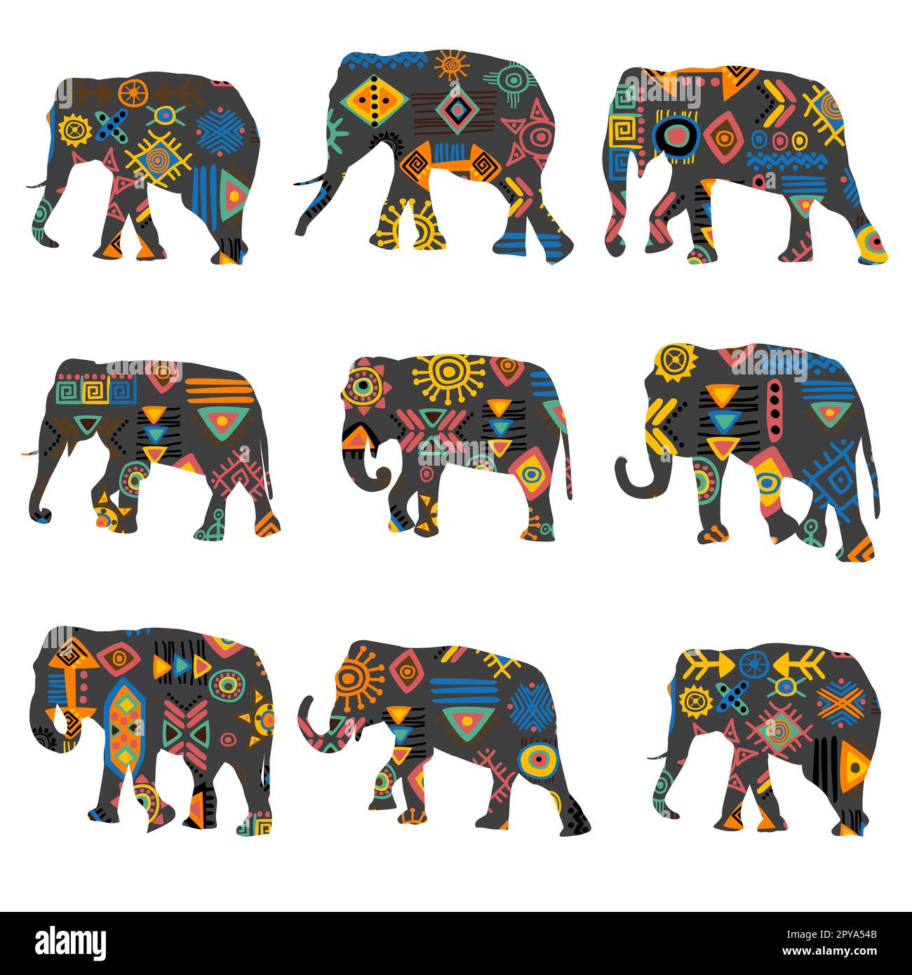 Indian Elephant Background Patterns