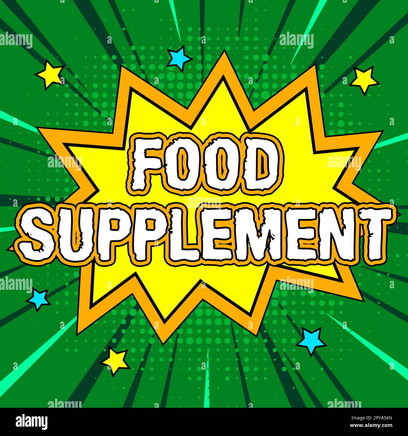 Text sign showing Food Supplement. Word for Conditions and practices ...