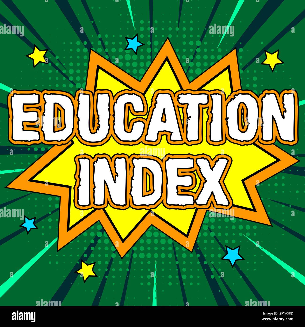 Conceptual caption Education Index. Business idea aiming to meet learning needs of all children ...