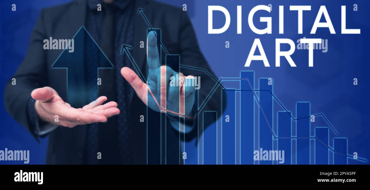 Conceptual caption Digital Art. Concept meaning use of skill and ...