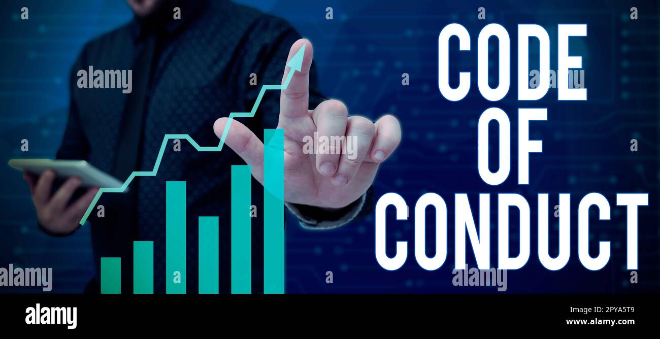 Inspiration showing sign Code Of Conduct. Business approach Ethics ...