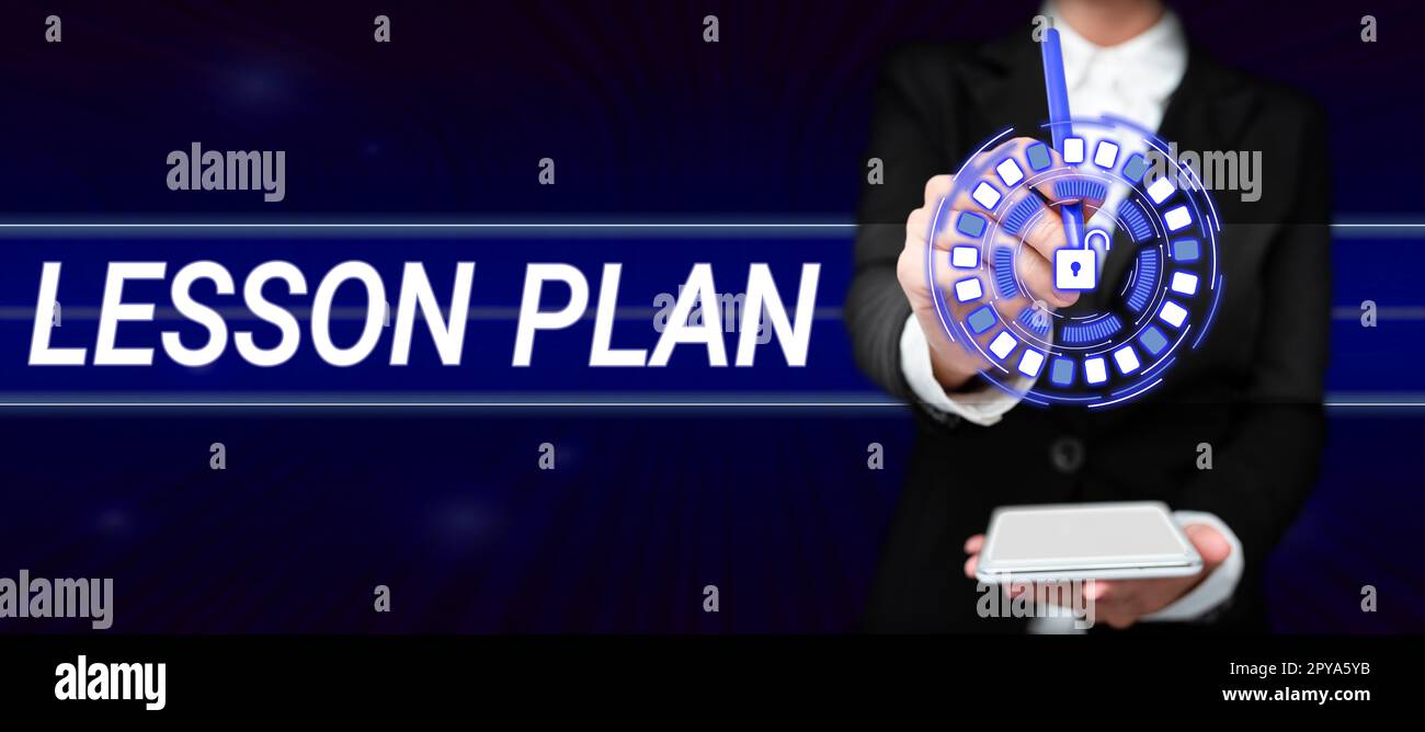 Conceptual display Lesson Plan. Business concept a teacher's detailed ...