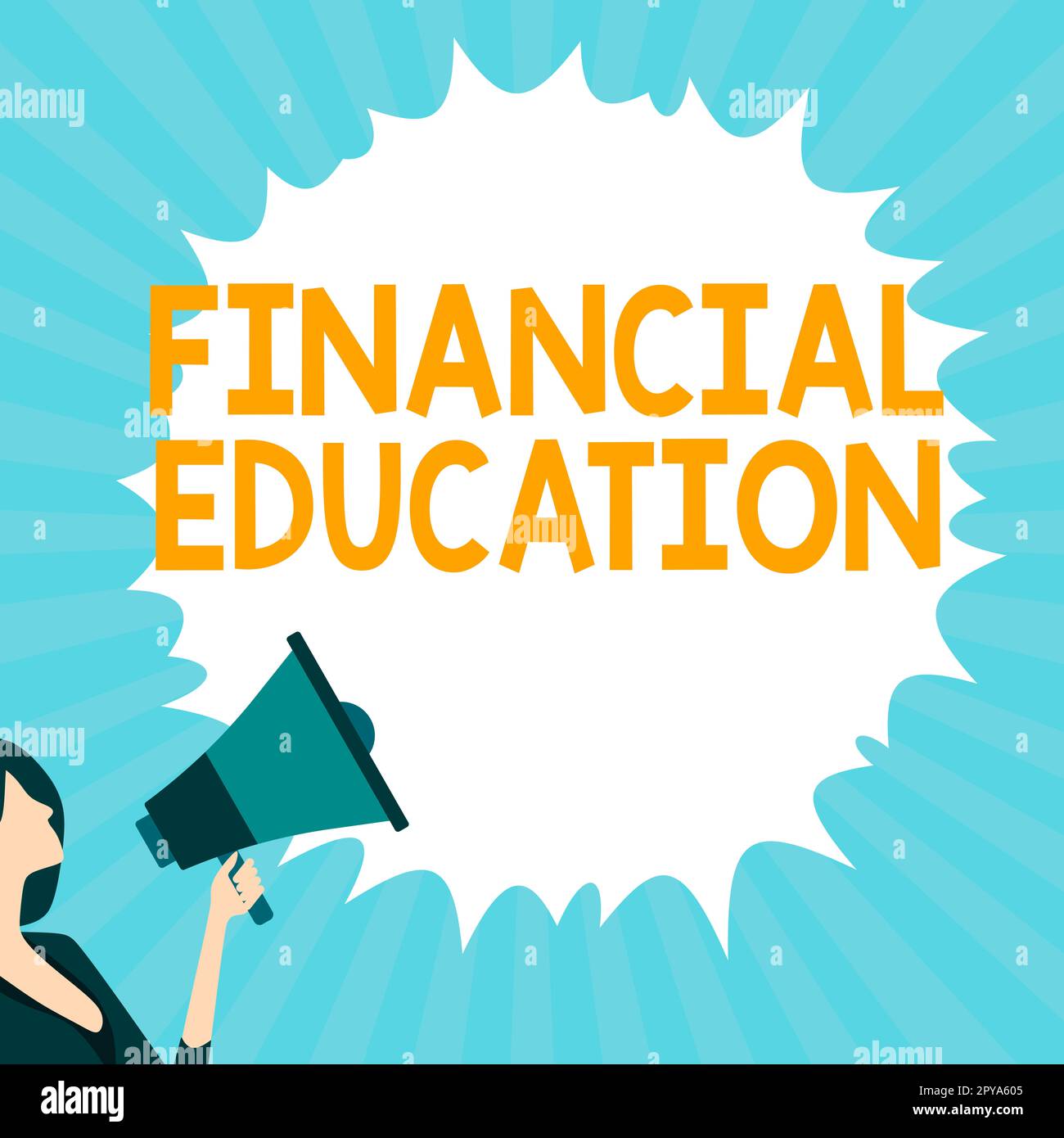 Text caption presenting Financial Education. Word for Understanding ...