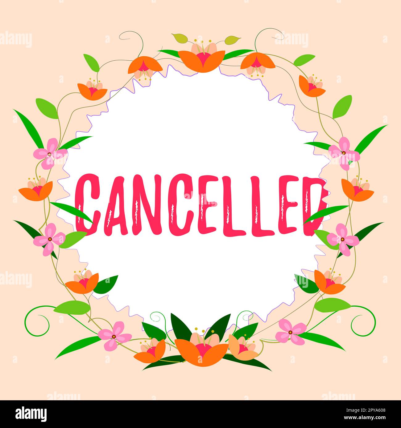 Sign displaying Cancelled. Word for decide or announce that planned ...