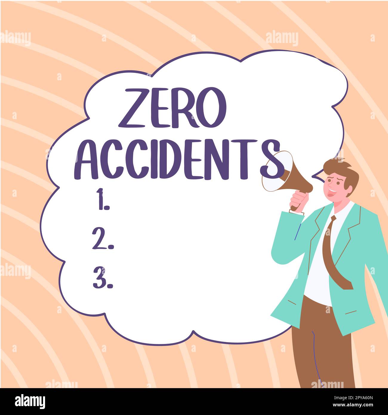 Inspiration showing sign Zero Accidents. Business overview important ...