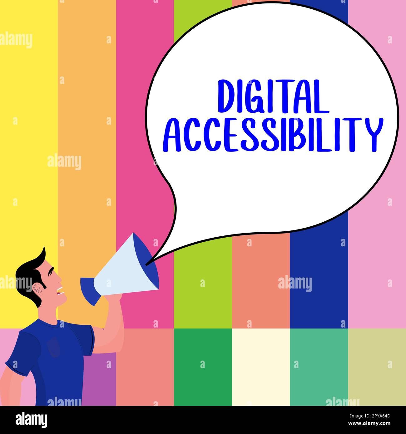 Handwriting text Digital Accessibility. Internet Concept electronic ...