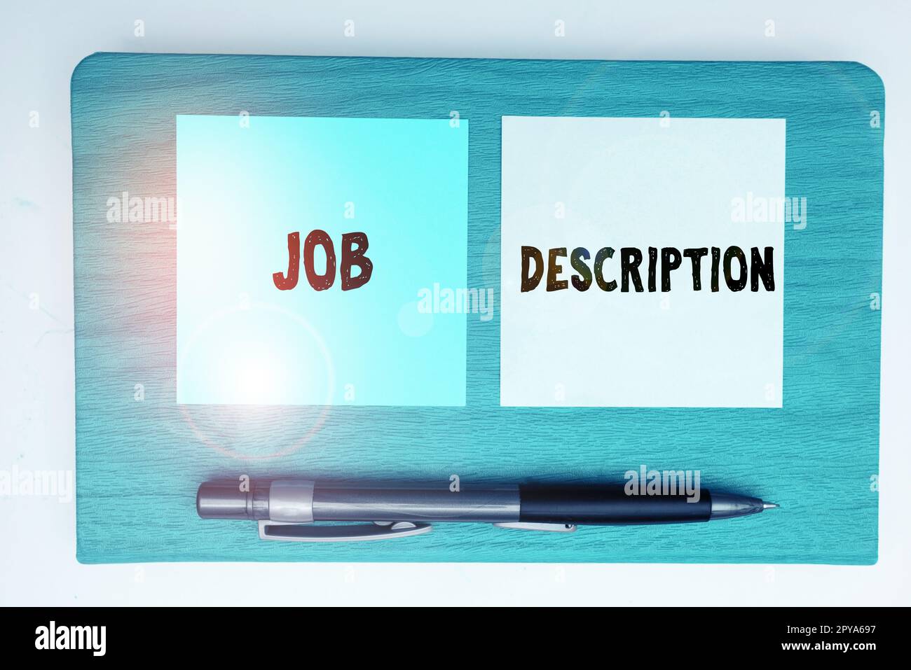 Hand writing sign Job Description. Concept meaning A document that ...