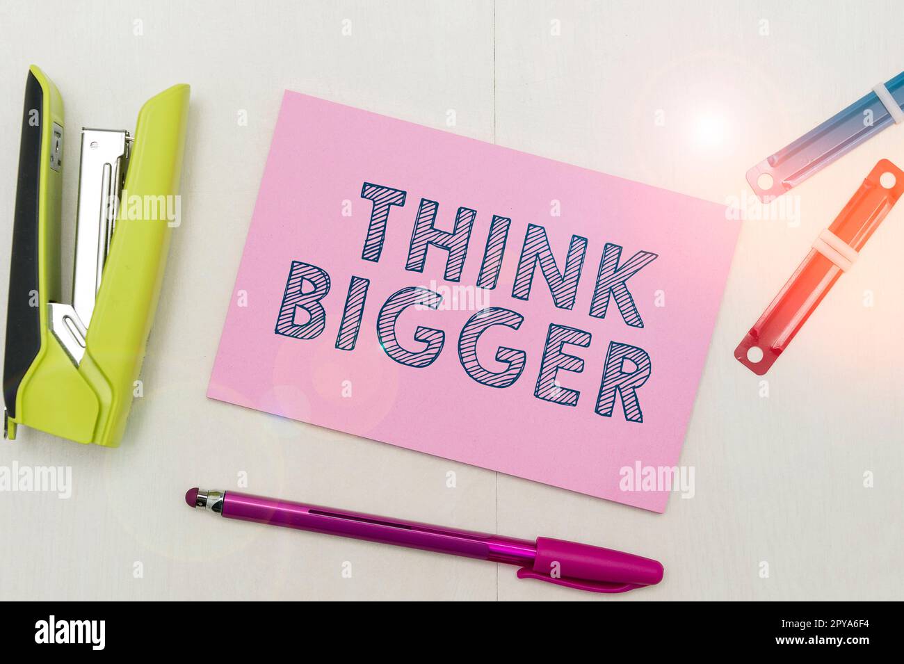 Sign displaying Think Bigger. Business overview being able to dream and ... Sign displaying Think Bigger. Business overview being able to dream and ...