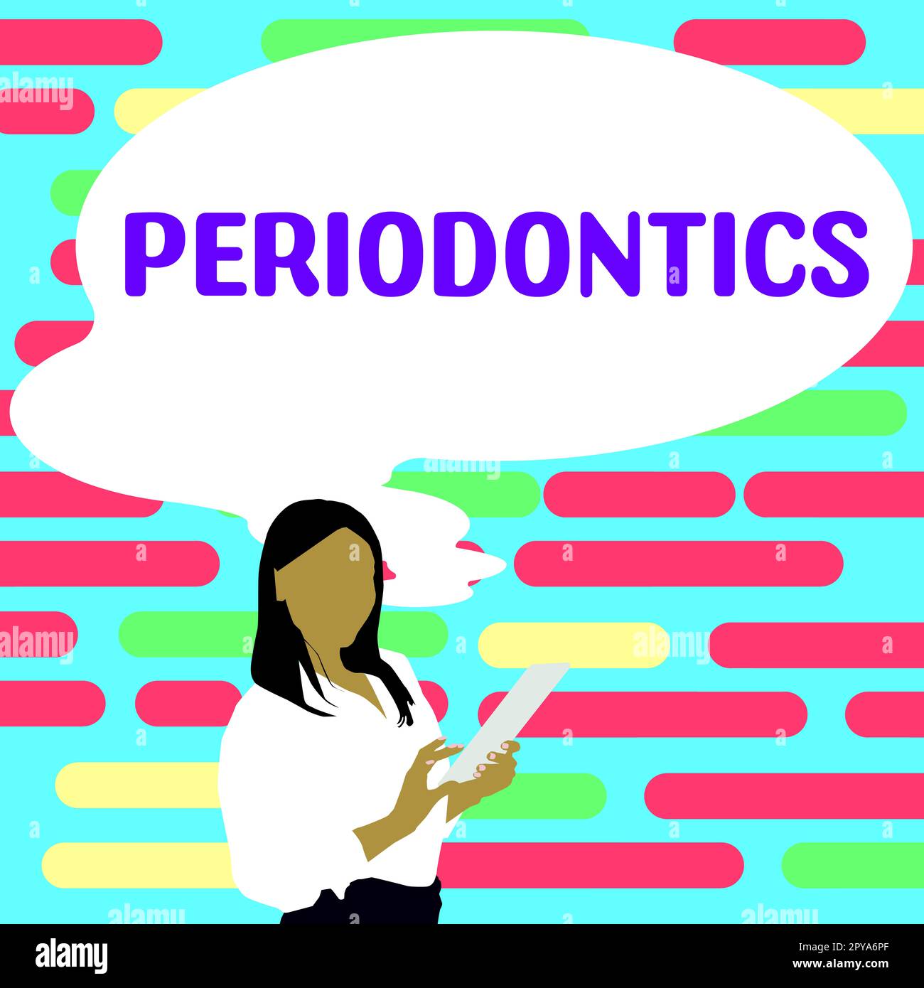 Hand writing sign Periodontics. Word Written on a branch of dentistry ...