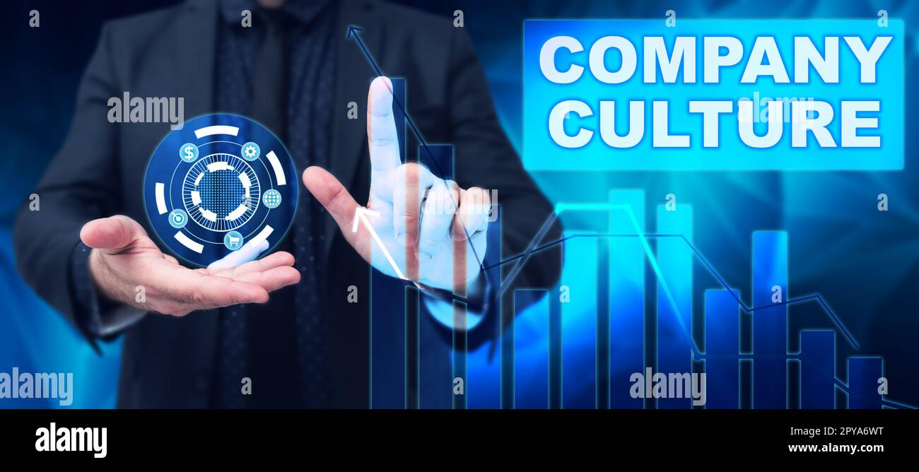 Sign displaying Company Culture. Conceptual photo The environment and ...