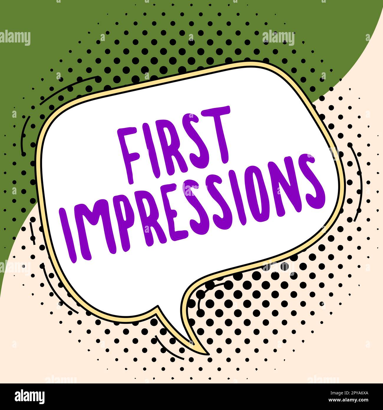 Conceptual caption First Impressions. Business overview What a person ...