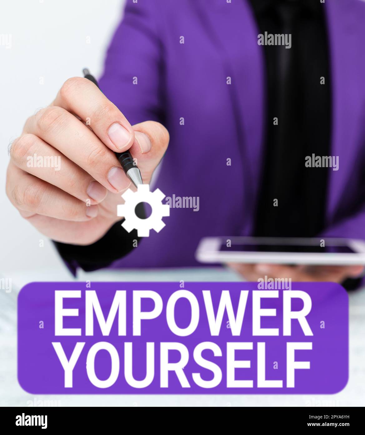 Conceptual caption Empower Yourself. Business showcase taking control ... Conceptual caption Empower Yourself. Business showcase taking control ...