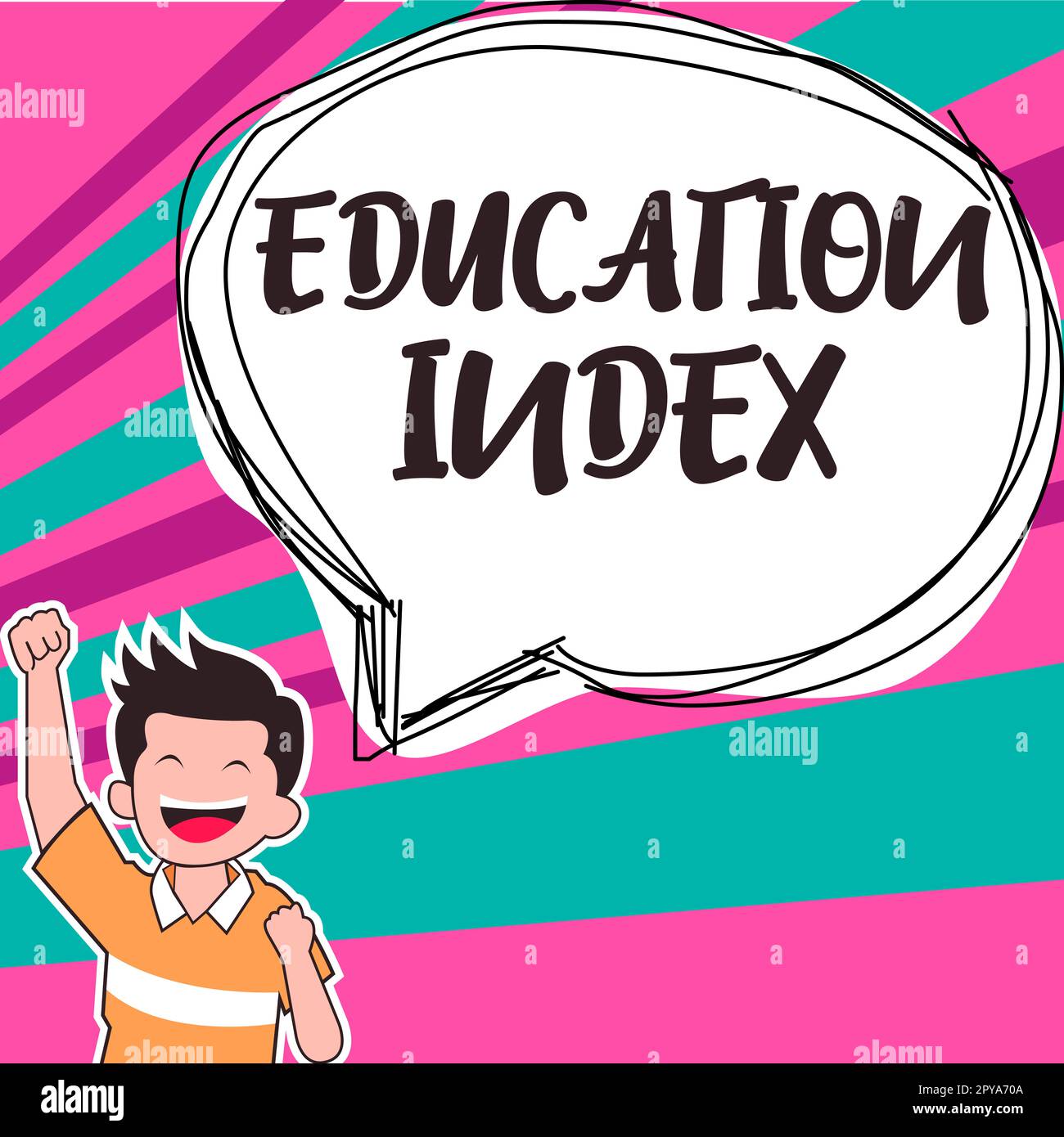 Hand writing sign Education Index. Concept meaning aiming to meet ...