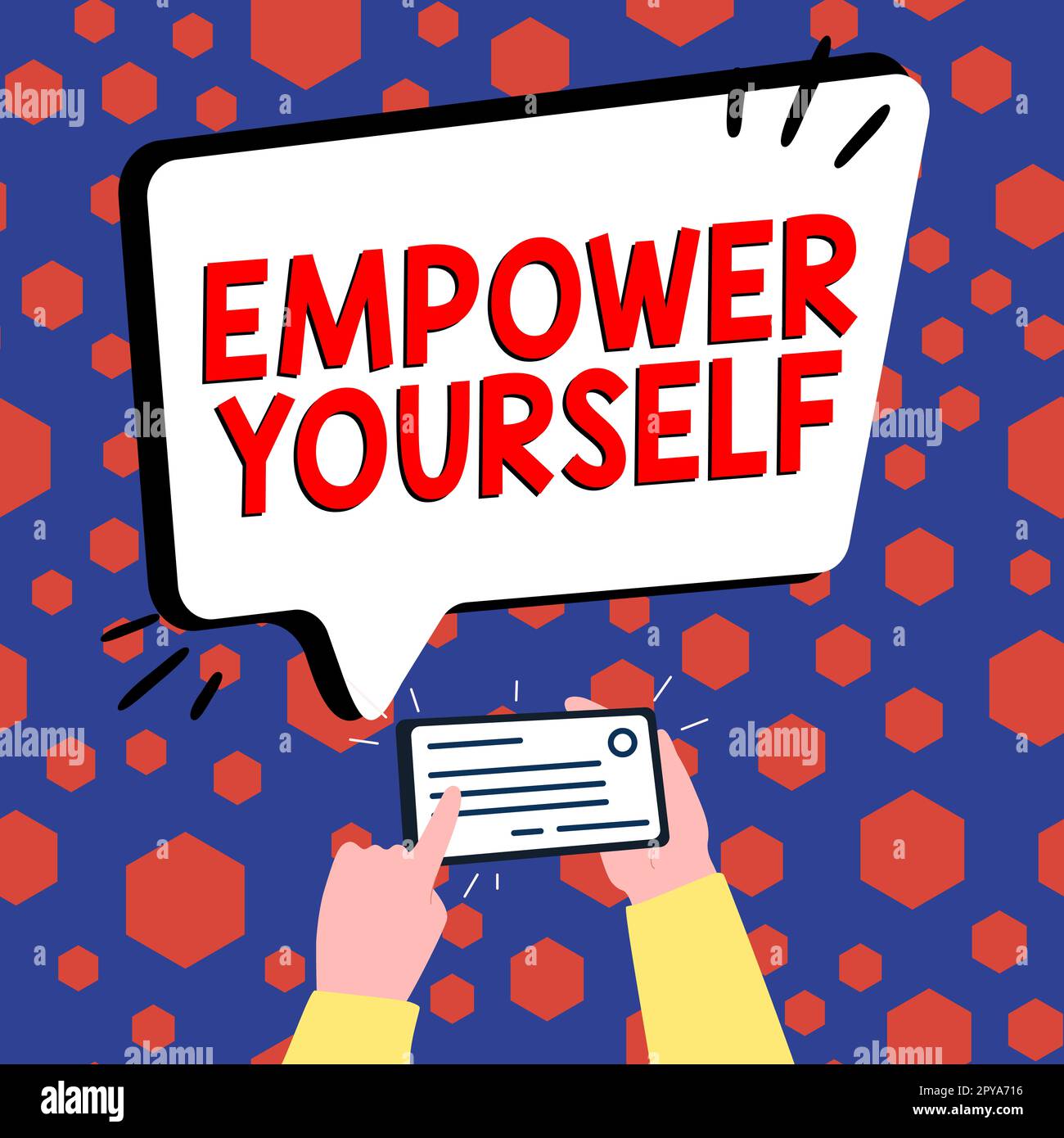 Conceptual display Empower Yourself. Word for taking control of life ...