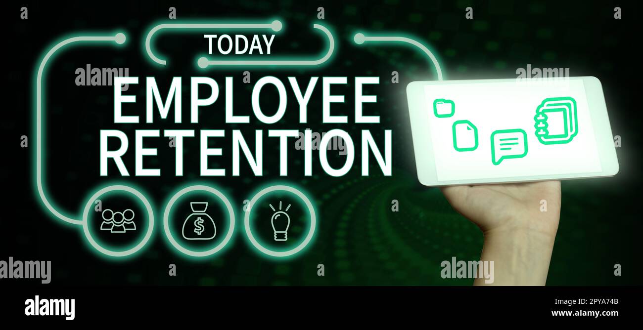 Inspiration showing sign Employee Retention. Word Written on internal ...