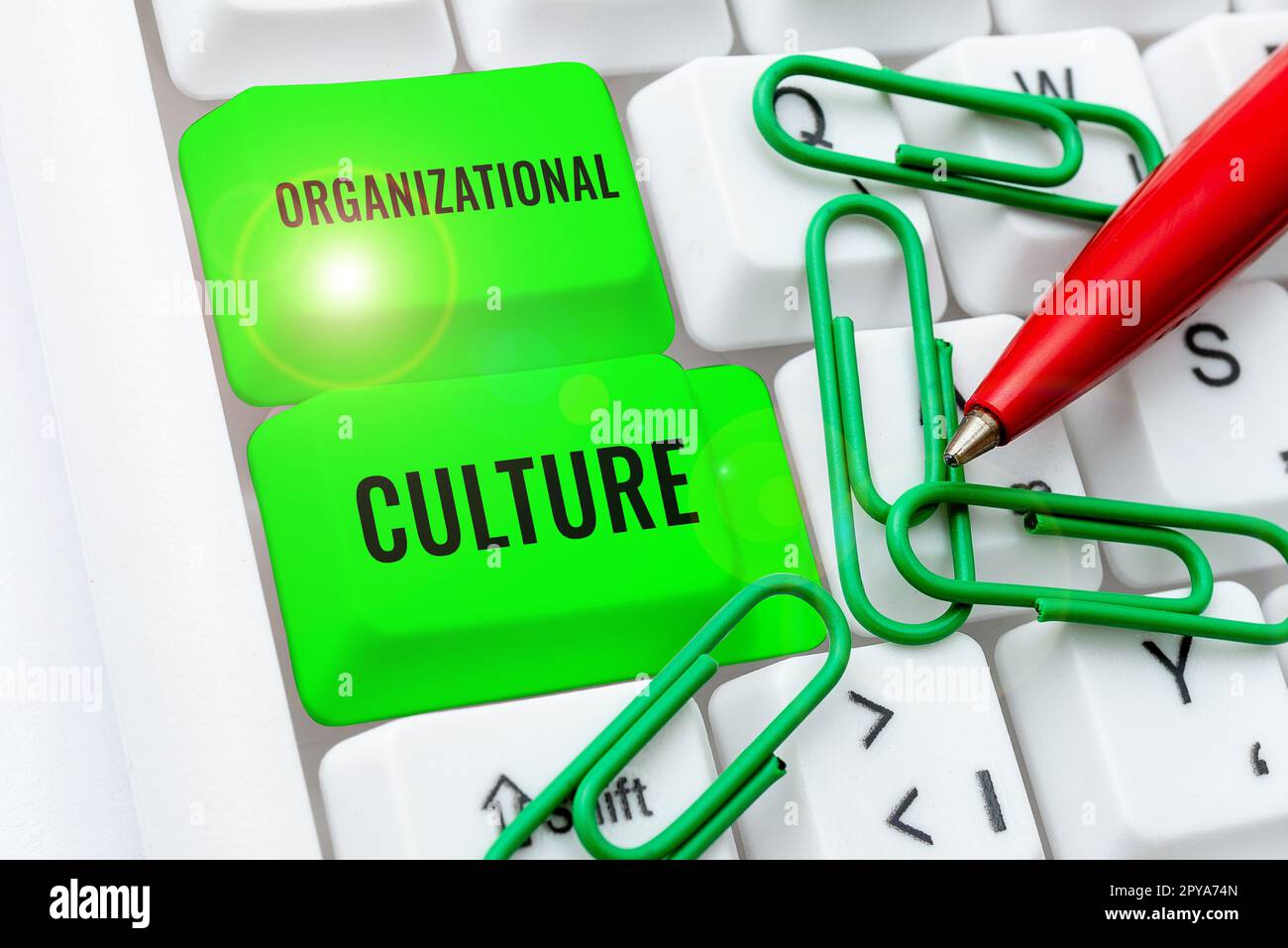Hand writing sign Organizational Culture. Business showcase the study ...