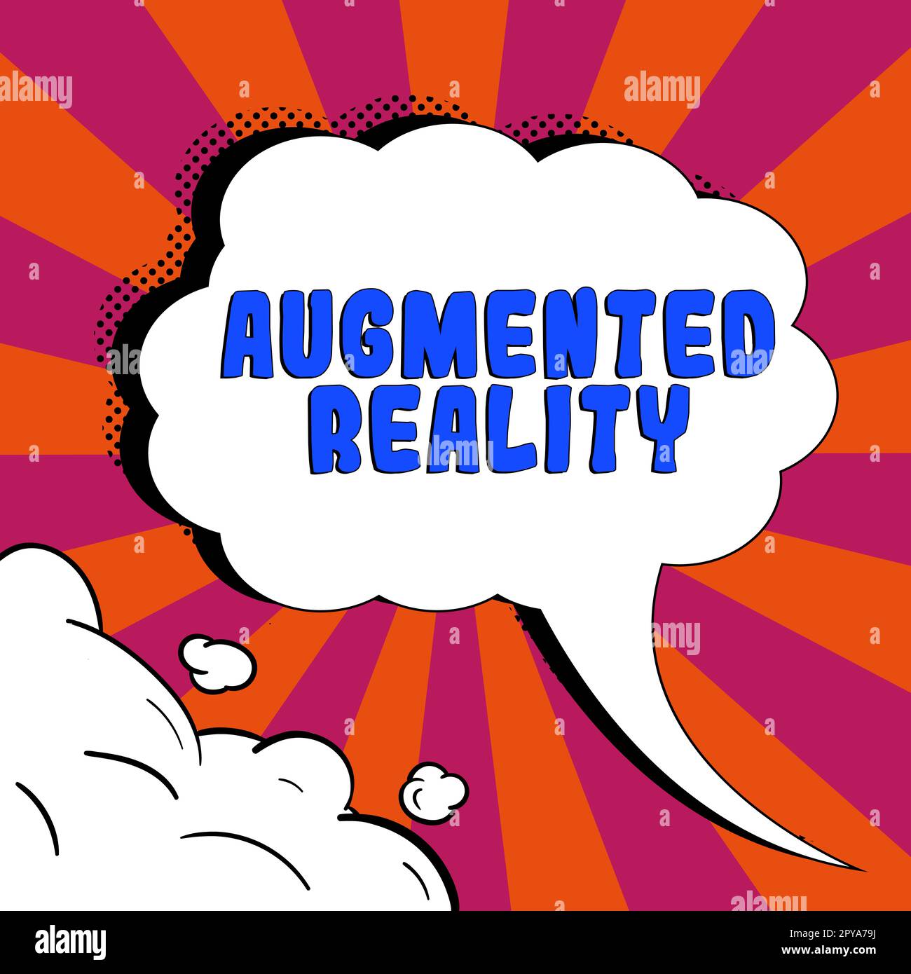 Sign displaying Augmented Reality, Concept meaning technology that ...