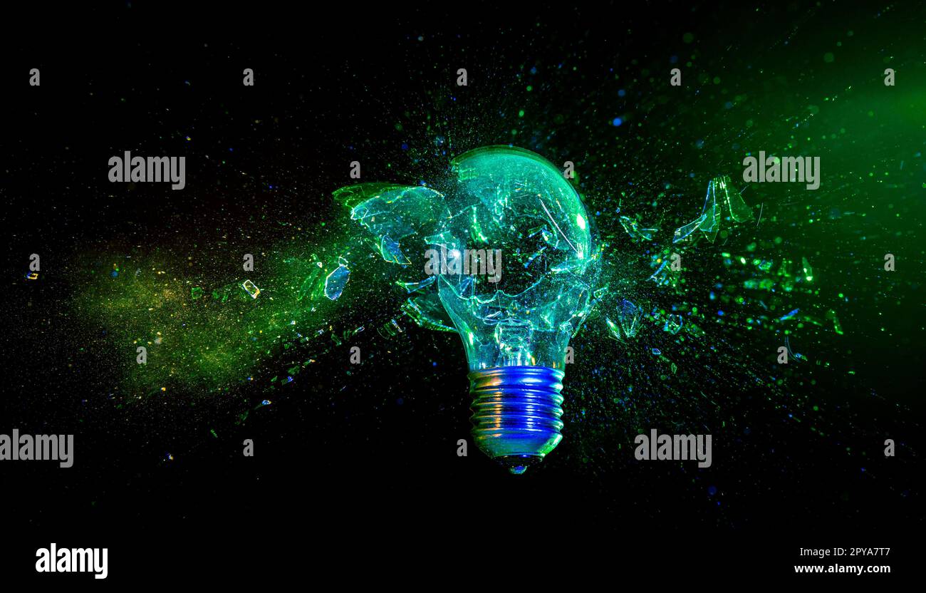 abstract light bulb background, blue and green Stock Photo - Alamy