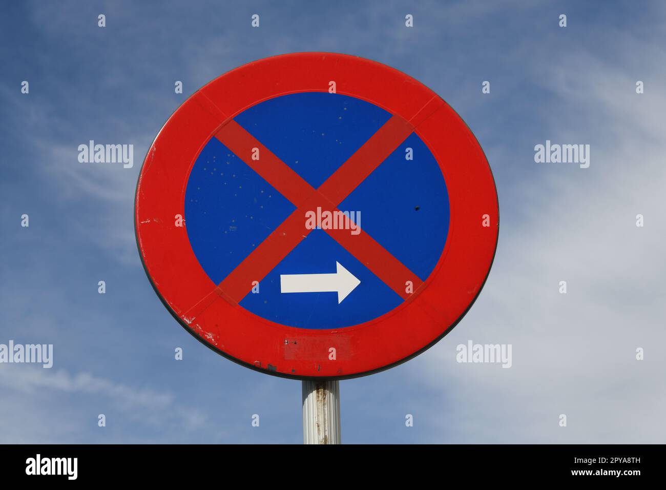 No parking sign, Alicante province, Costa Blanca, Spain Stock Photo - Alamy