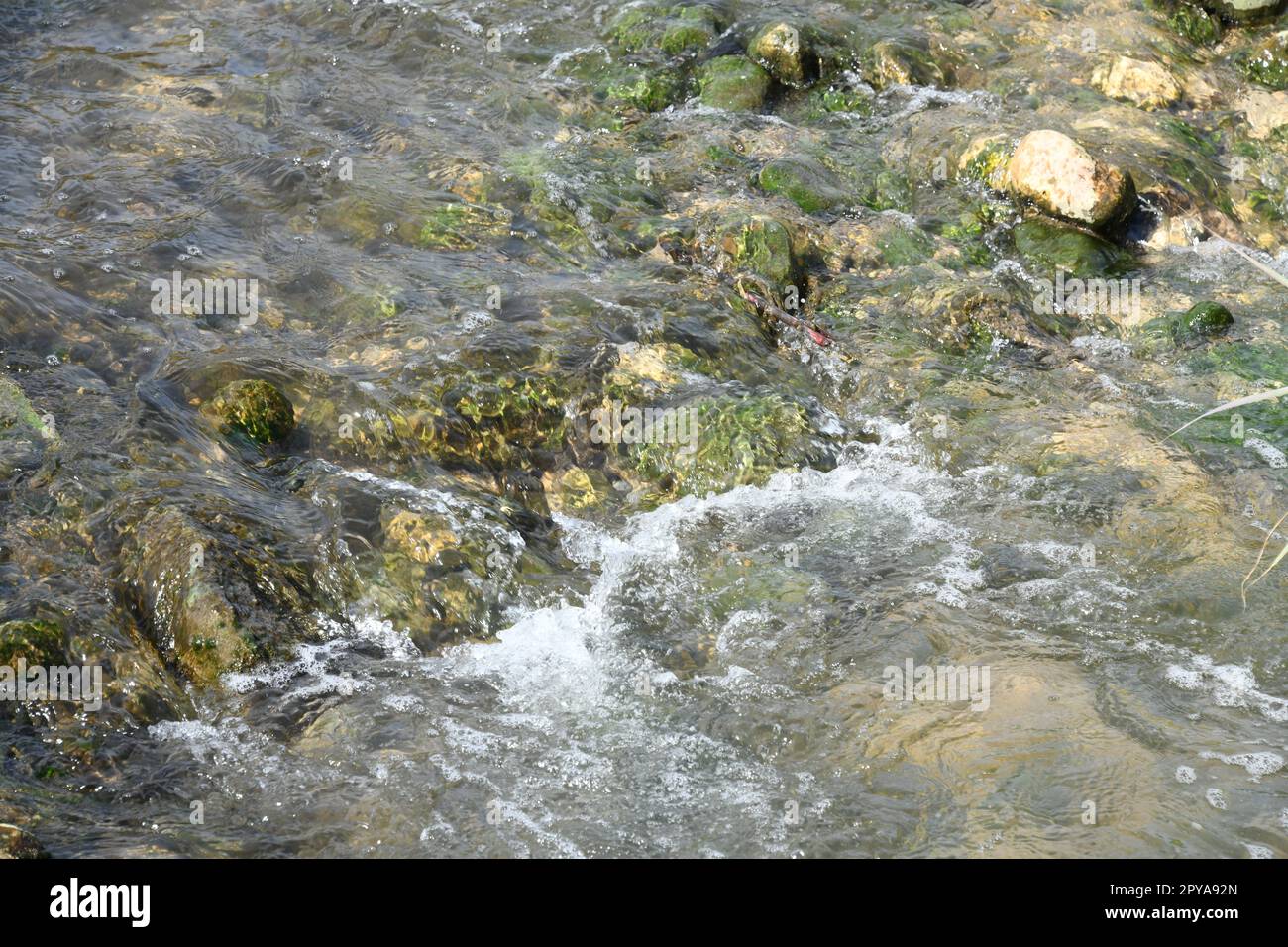 Waterfall, rapids in the "Rio Algar", near Altea, Alicante Province ...